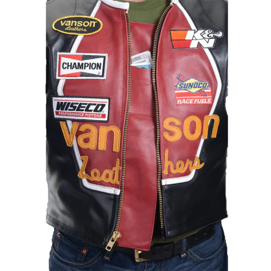 Vanson Star Real Leather Motorcycle Jacket - MotoCollection