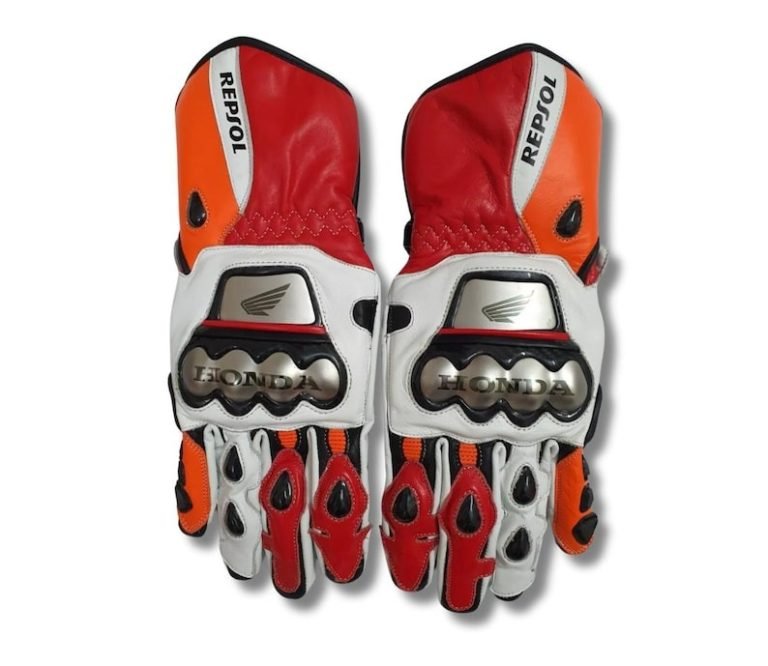 Honda Repsol Motorcycle Racing Leather Gloves - Genuine Leather Racing ...